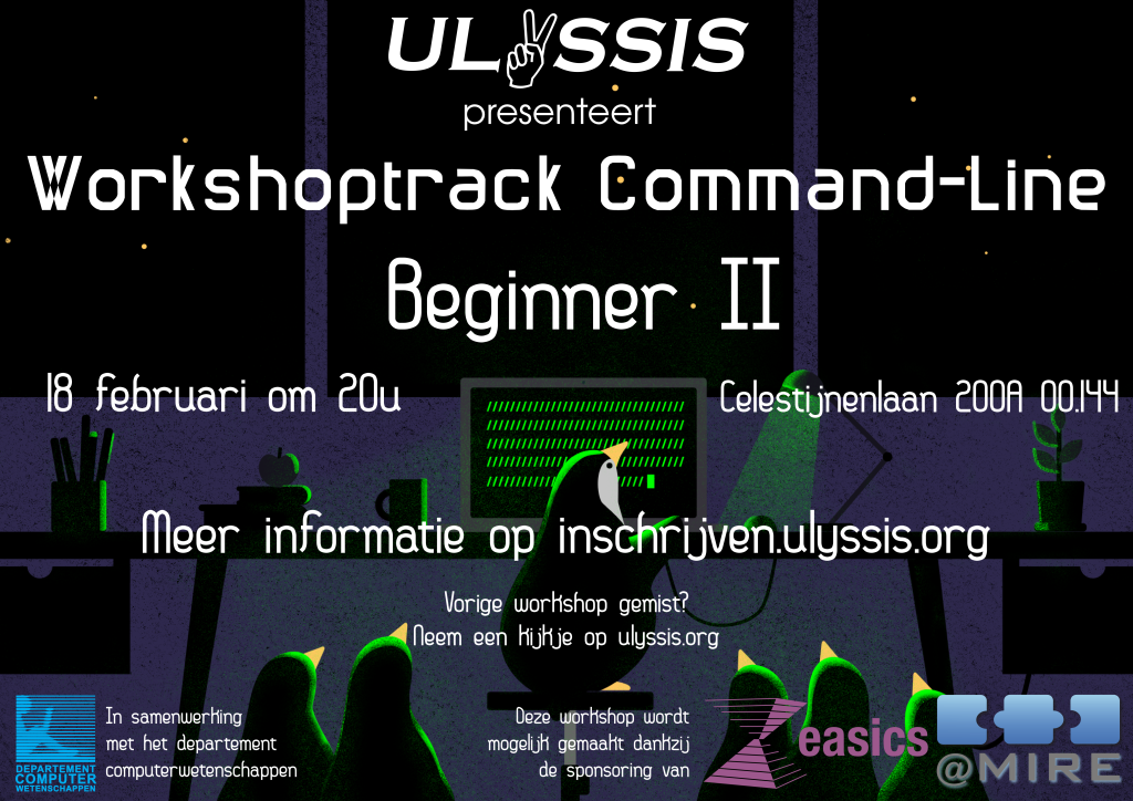 Workshoptrack Command-Line: Beginner II « ULYSSIS | Unix Lovers Yield Student Services and ...